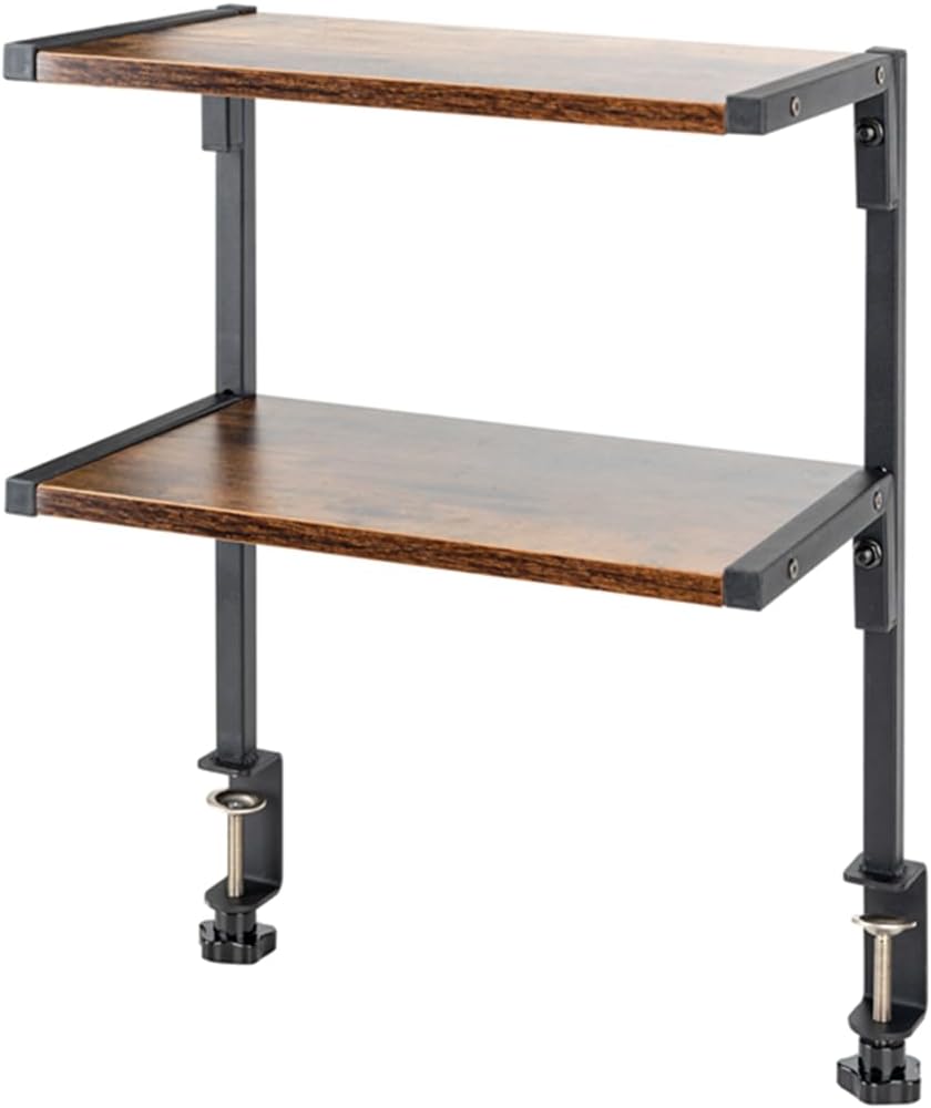 Clamp On Desk Organizer Shelf, Desk Extender Side Table,12 Inch Clamp ...