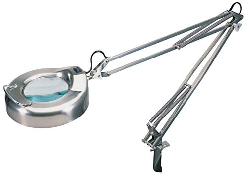 Clamp-On Magnifier Task Lamp, 48"H, Brushed Nickel - Walmart.com