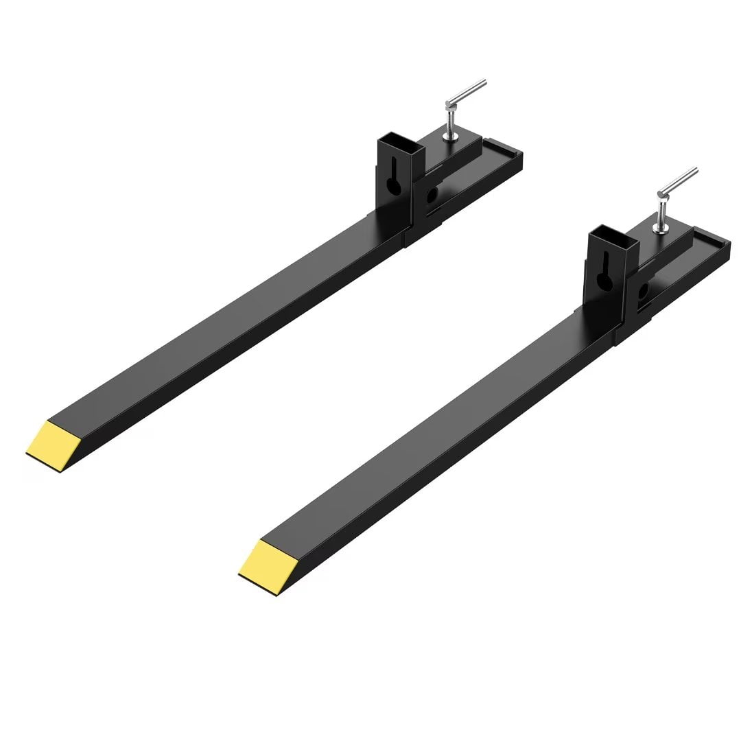 Clamp-On Pallet Forks 60" Total Length 2000 LB Capacity Heavy Duty ...