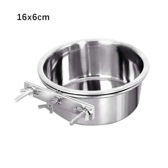 Clamp-On Pet Water Bowl - No-Spill Design, Suitable for Dog/Cat Cages ...