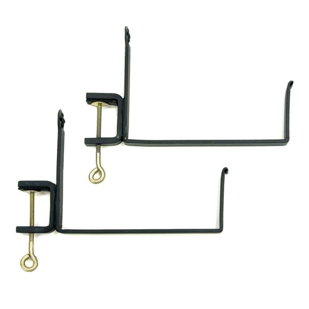 Clamp-On Wrought Iron Flower Box Brackets - Walmart.com