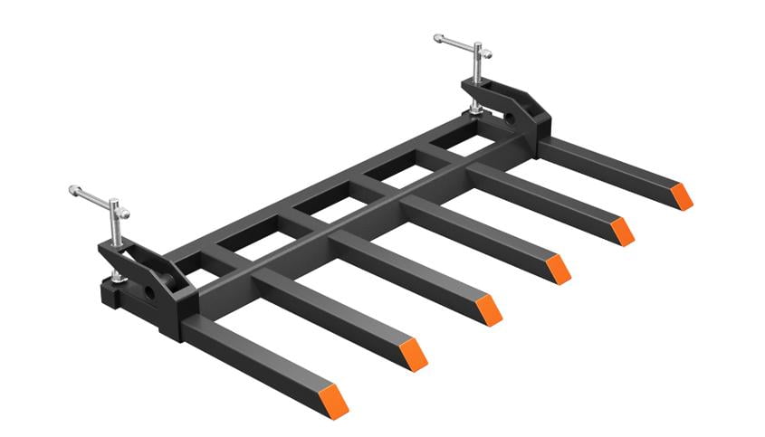 Clamp on Pallet Forks to 58",4000lbs.Pallet Forks with 6 Tines and ...