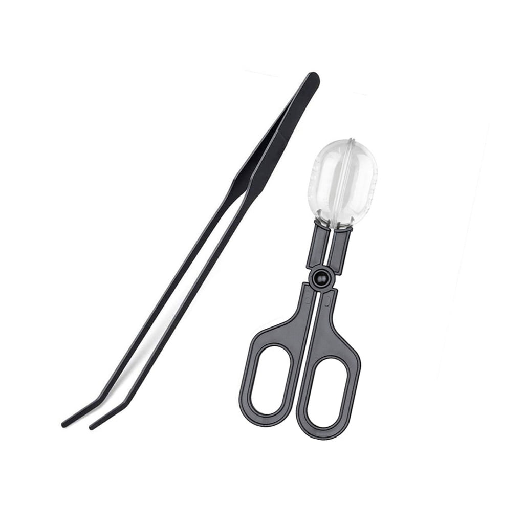 Clamp Reptiles Food Tweezers with AntiCorrosion Black Catching Tool for ...