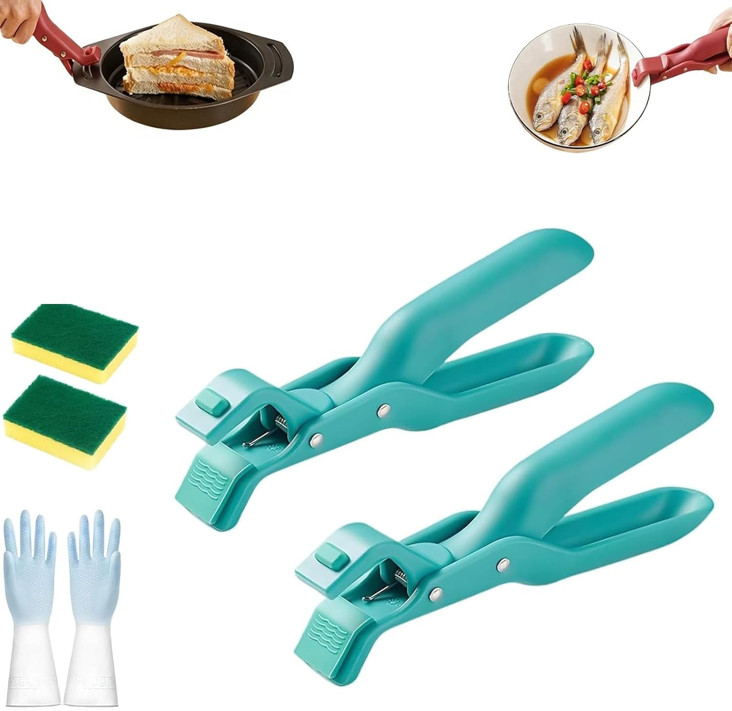 Clamp Style Hot Dish Gripper, 2026 Upgrade Hot Plate Gripper Lifter ...