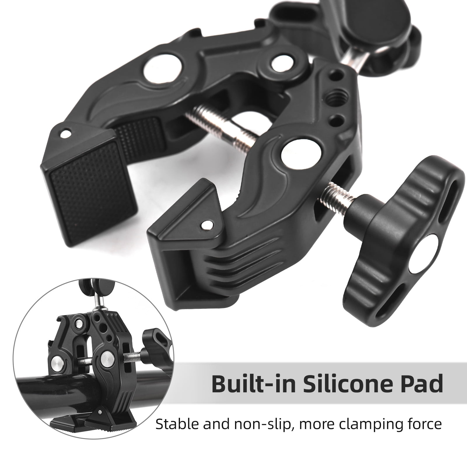 Clamp Super Clamp Mount Double Camera Clamp With Dual Ball Head Cold ...