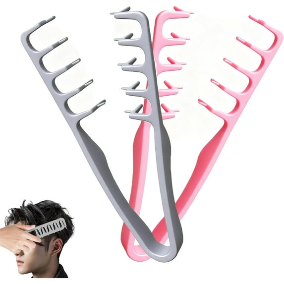 Clamp Texture Comb for Men, Texture Comb, Voluminous Wide-toothed Hair Comb Men's, Fluffy ...