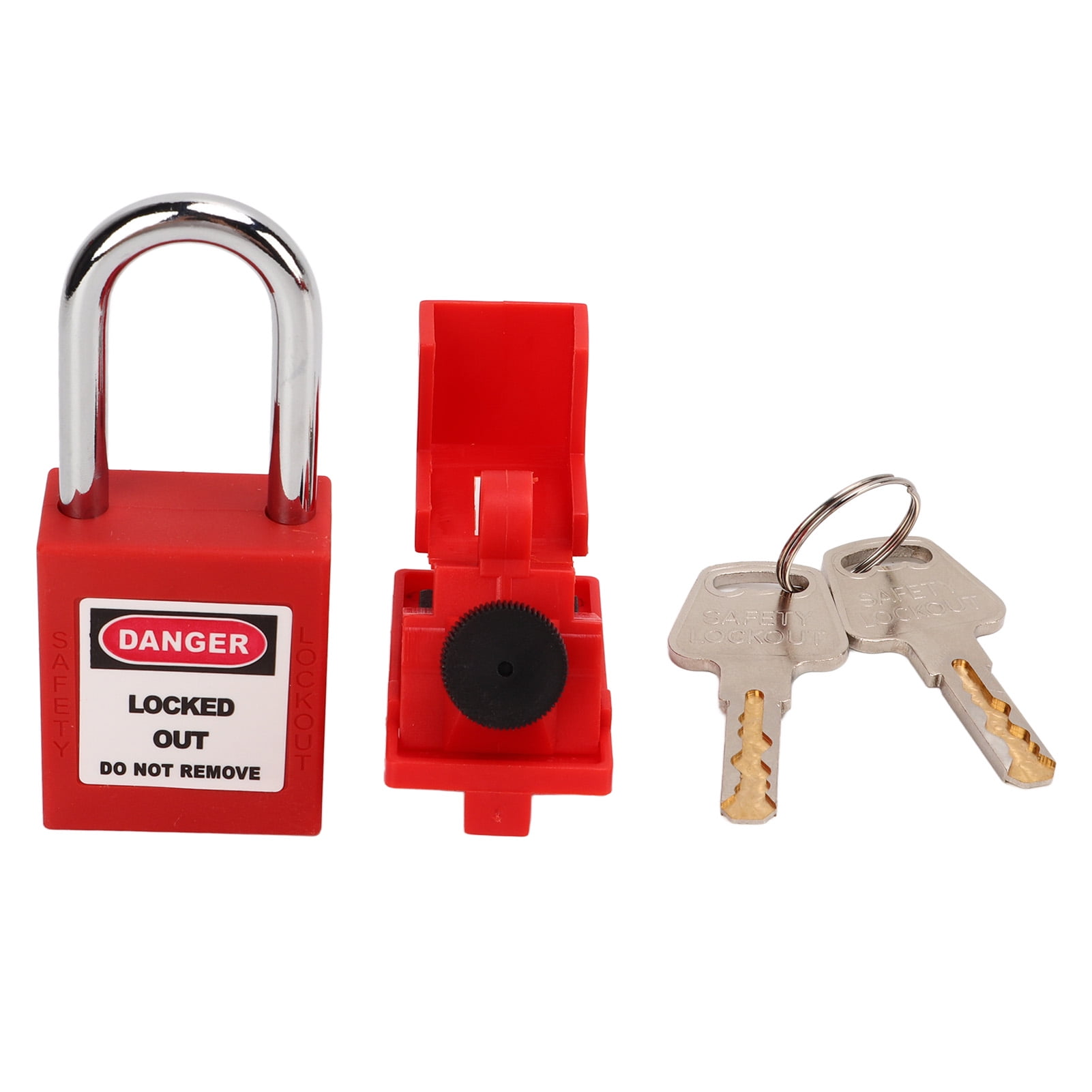 Clamp Type Circuit Breaker Lock with Keys Power Switch Padlock Lockout ...