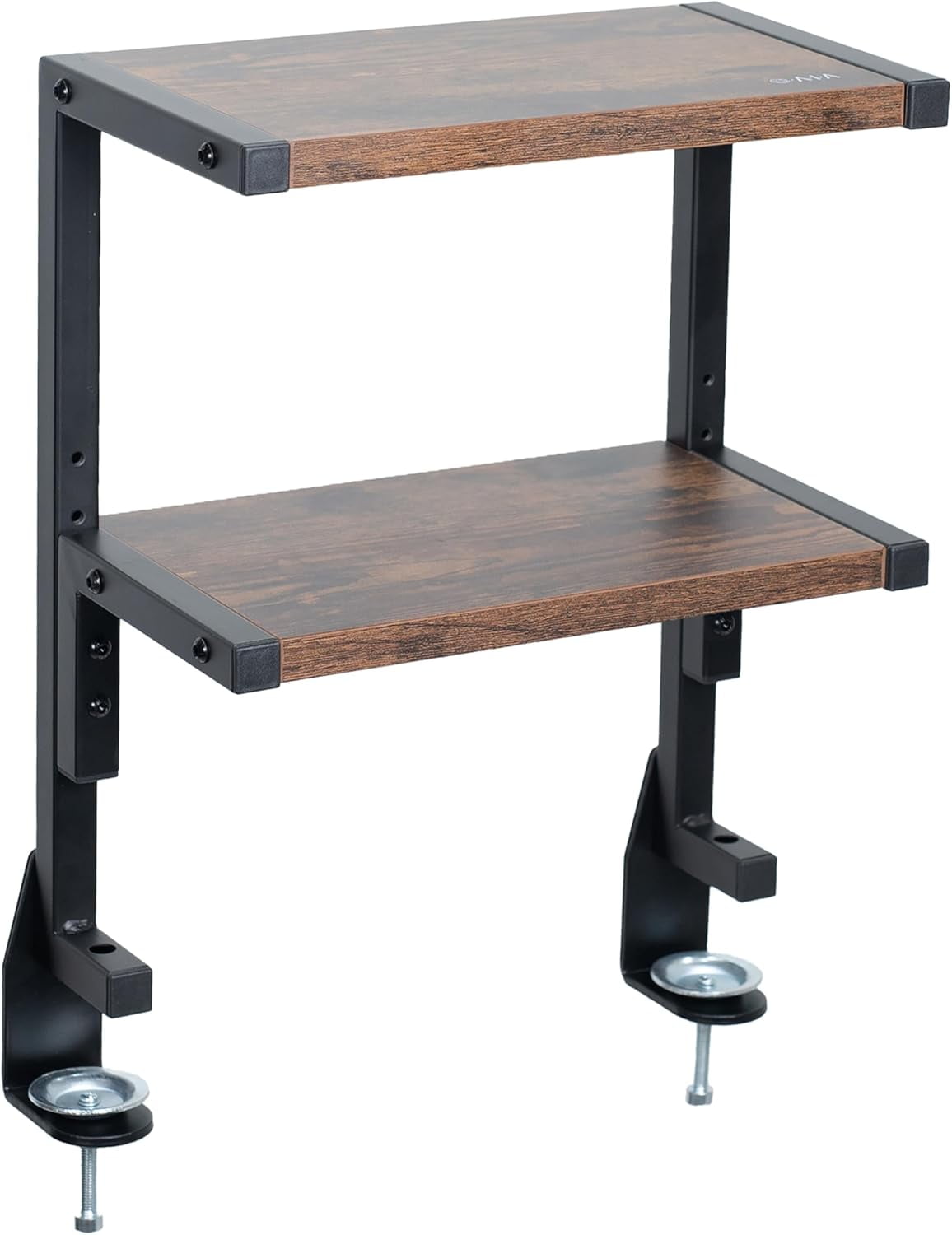 Clamp-on 13 inch Above or Below Desk 2-Tier Shelving Unit for Table ...