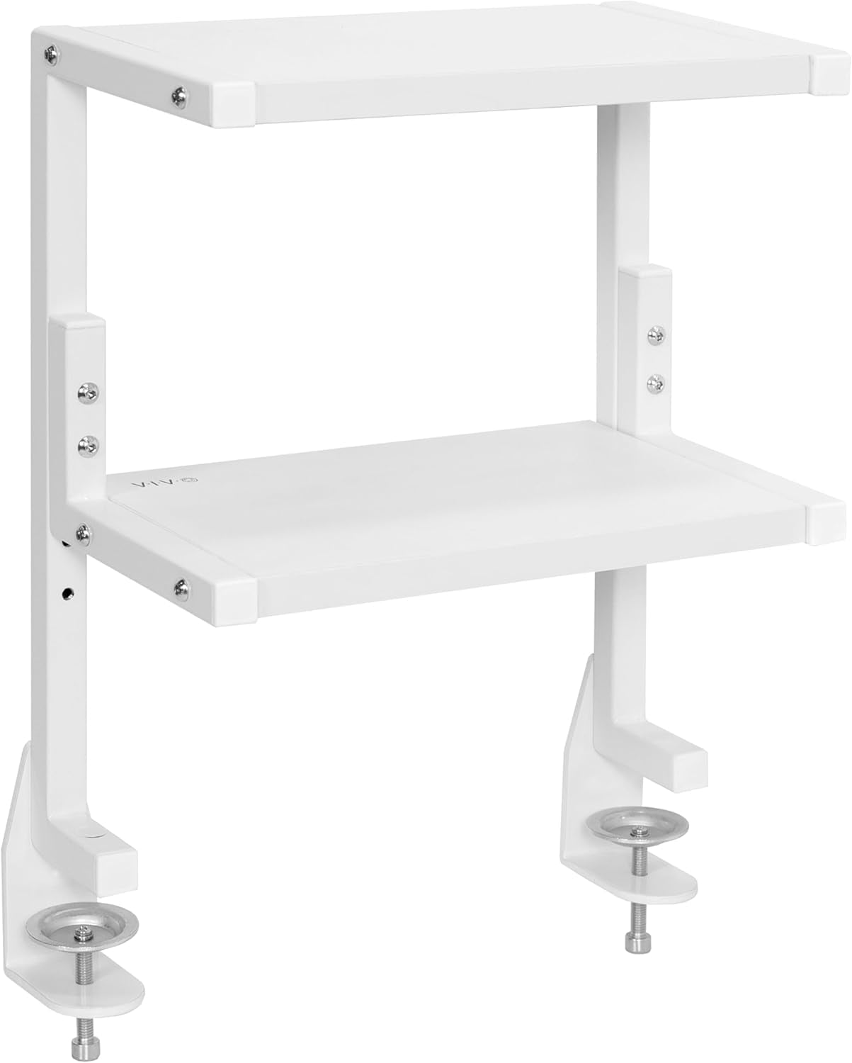 Clamp-on 13 inch Above or Below Desk 2-Tier Shelving Unit for Table ...