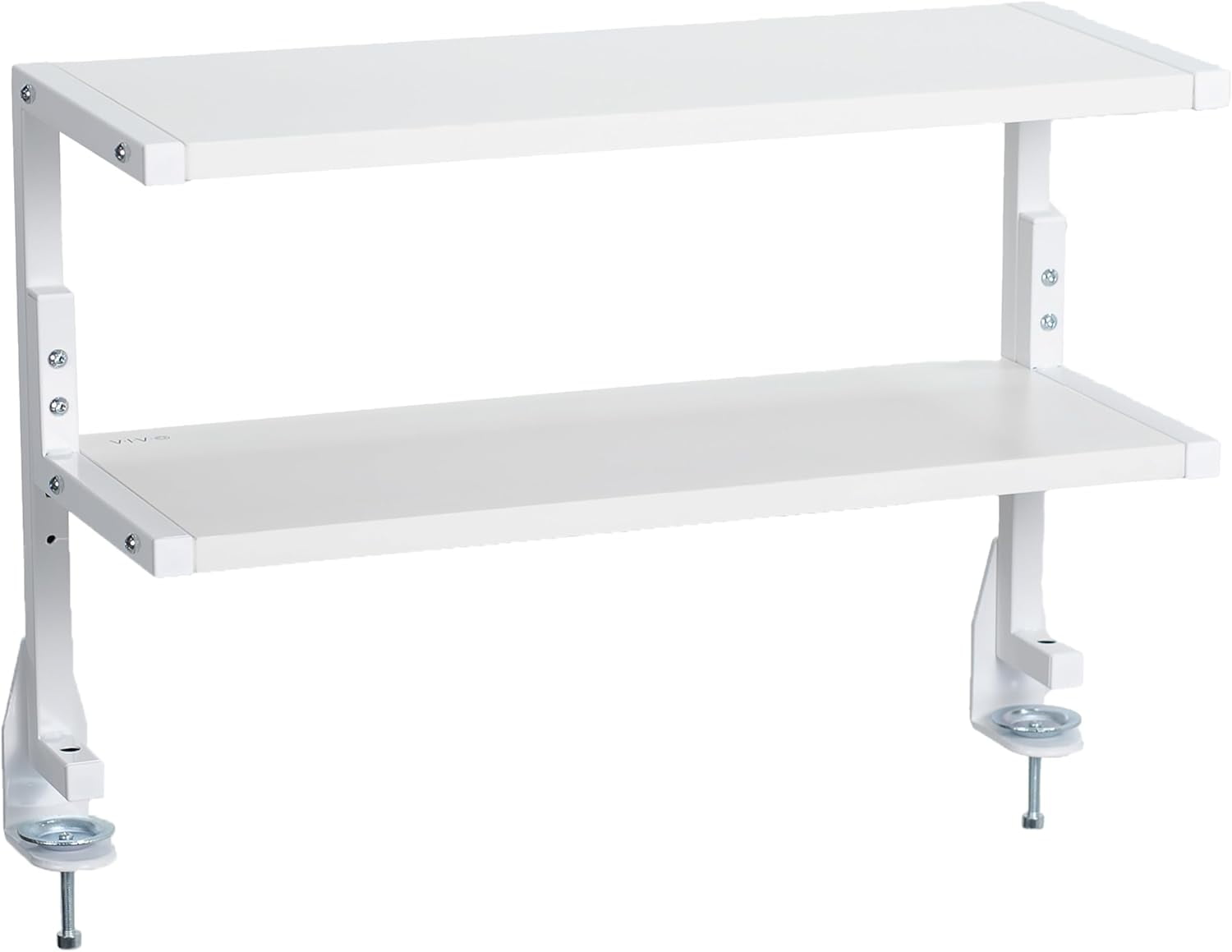 Clamp-on 24 inch Above or Below Desk 2-Tier Shelving Unit for Table ...