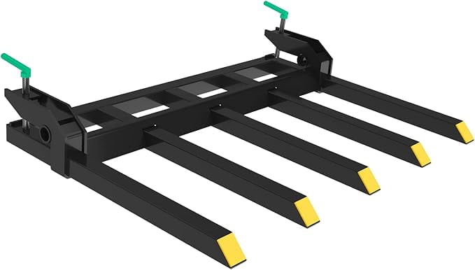 Clamp on Debris Forks to 48" Bucket, Heavy Duty Clamp-On Pallet Fork ...