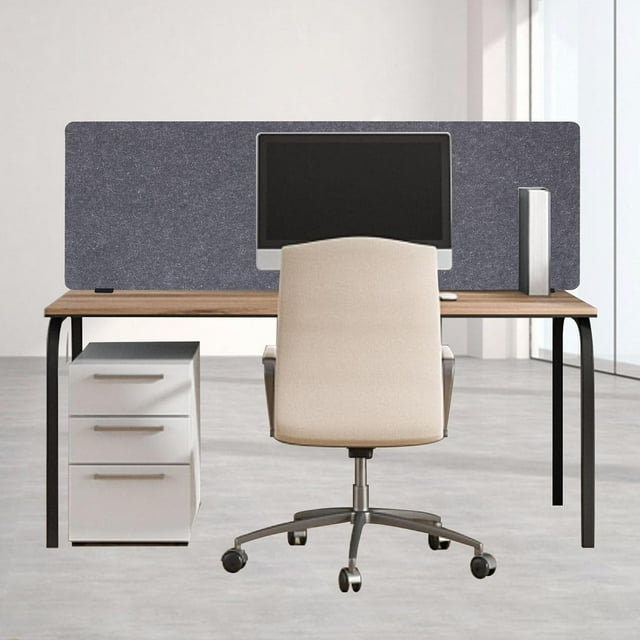 Clamp-on Desk Divider, Office Privacy Panel 60" x 24" Desktop Divider ...
