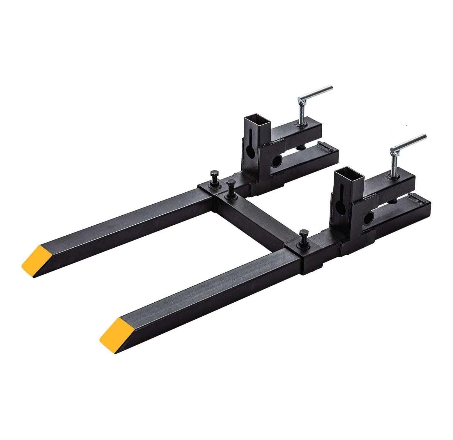Clamp on Pallet Forks w/Adjustable Stabilizer Bar -60" 2000lbs Max ...
