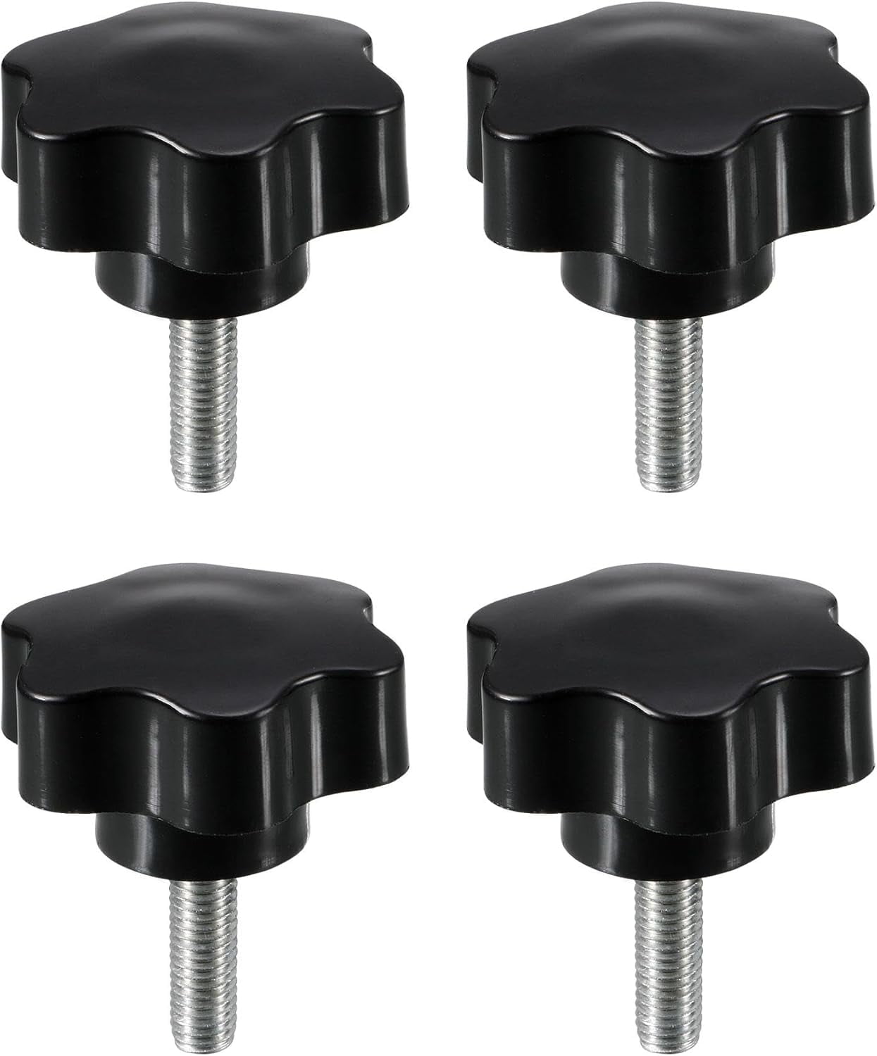 Clamping Screw Knob, 38mm Dia Plum Hex Shaped Grips Star Knob M8 x 16mm ...