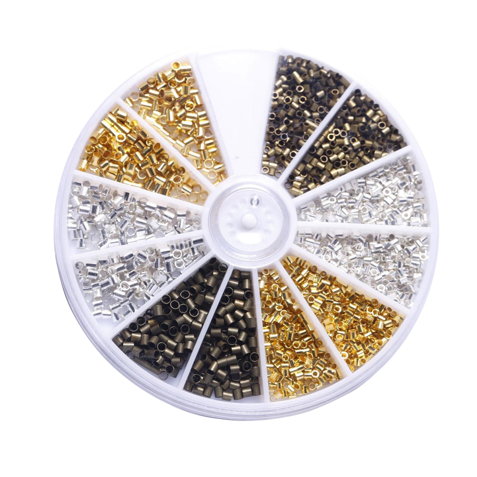 Clamps for Bracelet Making 1.5mm 2.0mm 3 Colors Copper Tube Crimp End ...