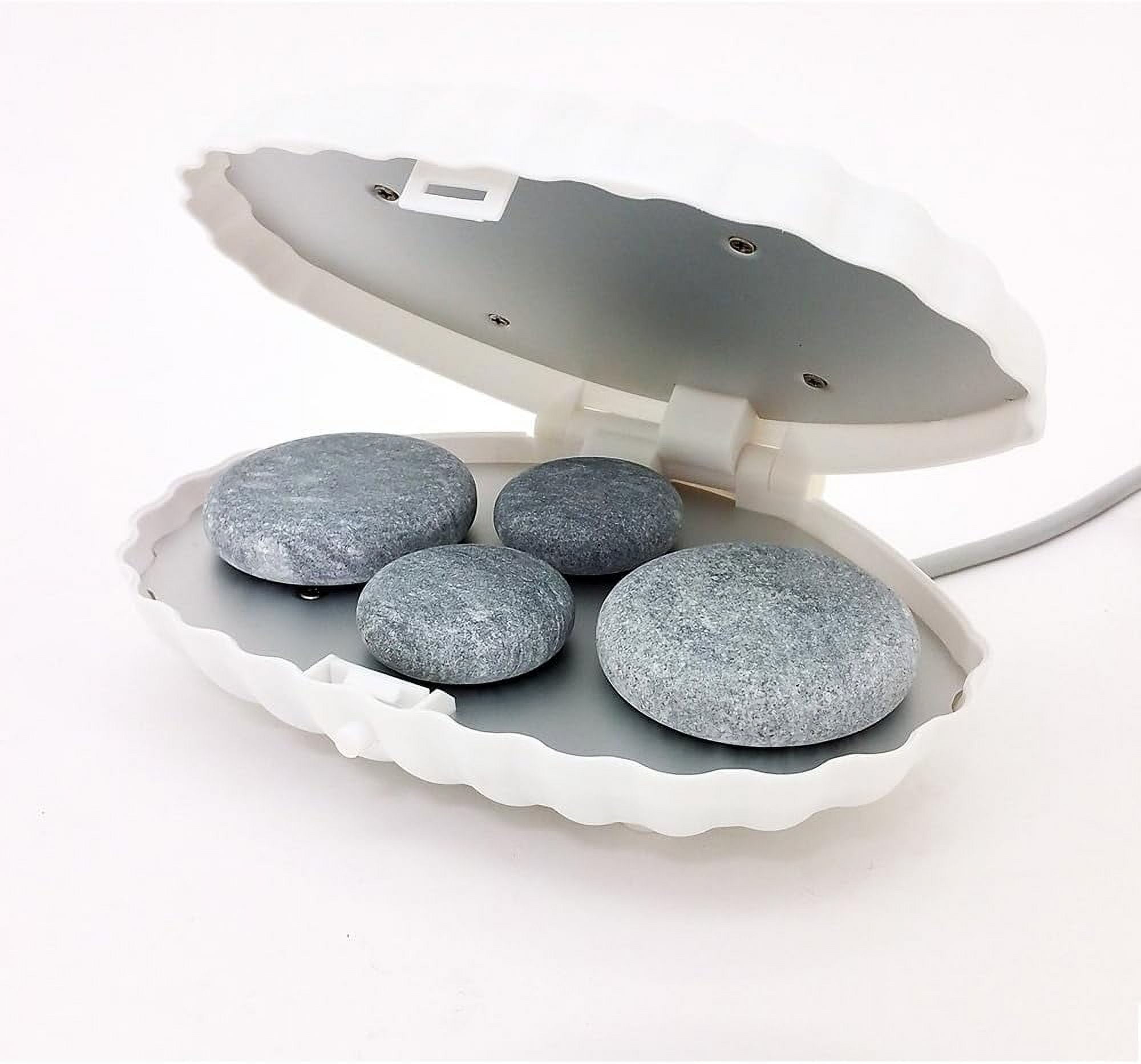Clamshell Hot Stone Heater w/4 Hot Rocks - Professional Compact Stone ...