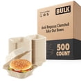 Clamshell Take Out Food Containers 6" x 6” (500 Pack) 1-Compartment ...