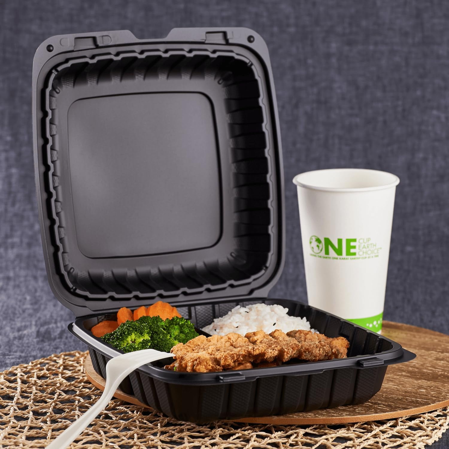 Clamshell Take Out Food Containers [9"x9" - 120 ct] To Go Containers ...