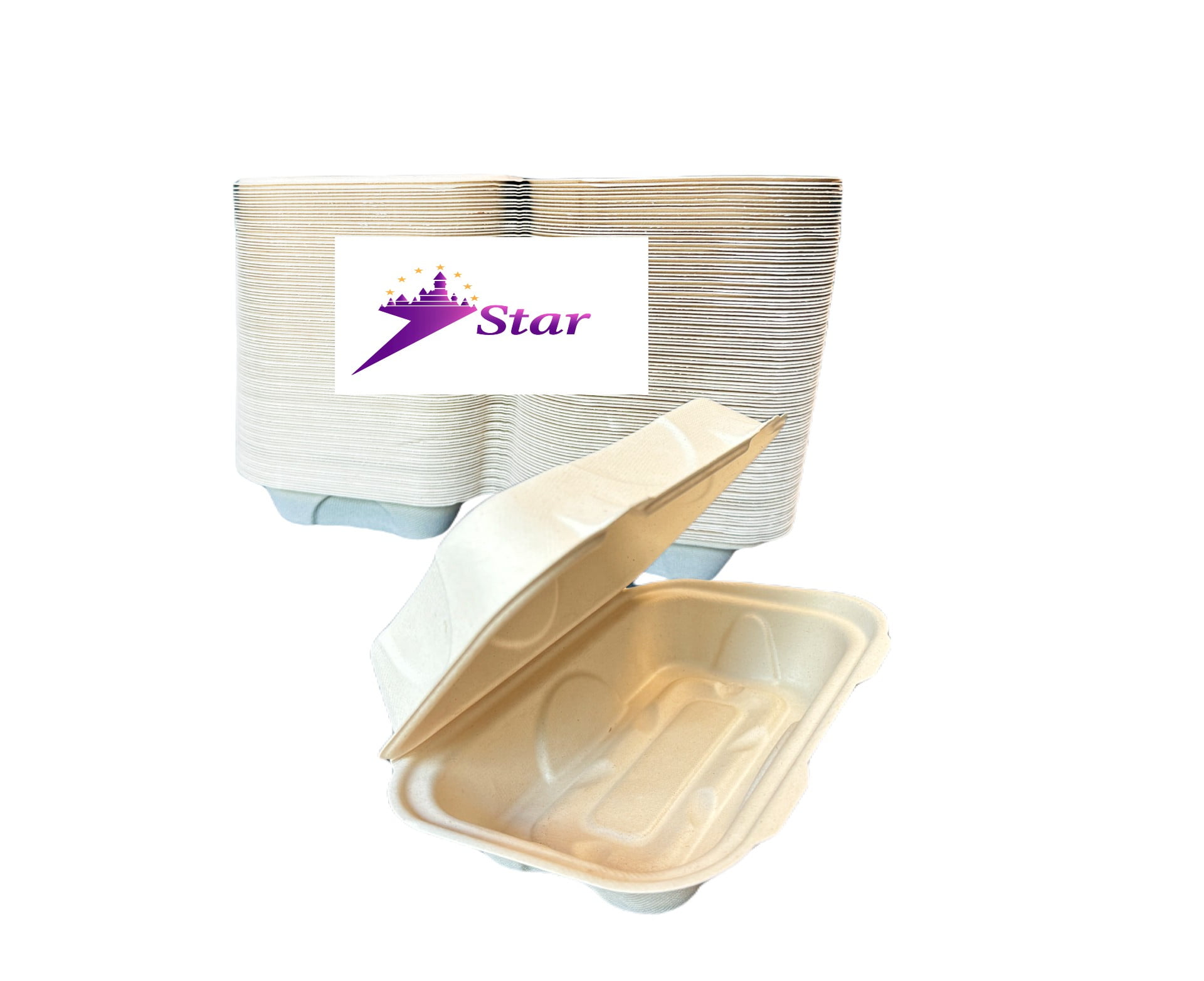 Clamshell Take Out Food Containers 9" x 6” x 3" (50 Pack) 1-Compartment ...