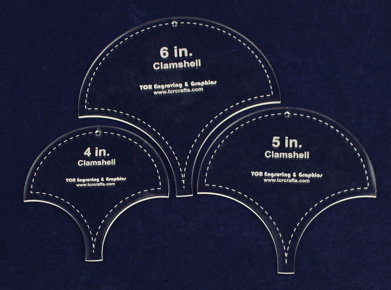 Clamshell Templates. 4", 5", 6". - Clear Acrylic 1/8" - Walmart.com