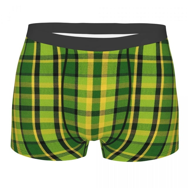 Clan Baxter Tartan Underwear Men Breathbale Geometric Gingham Plaid ...