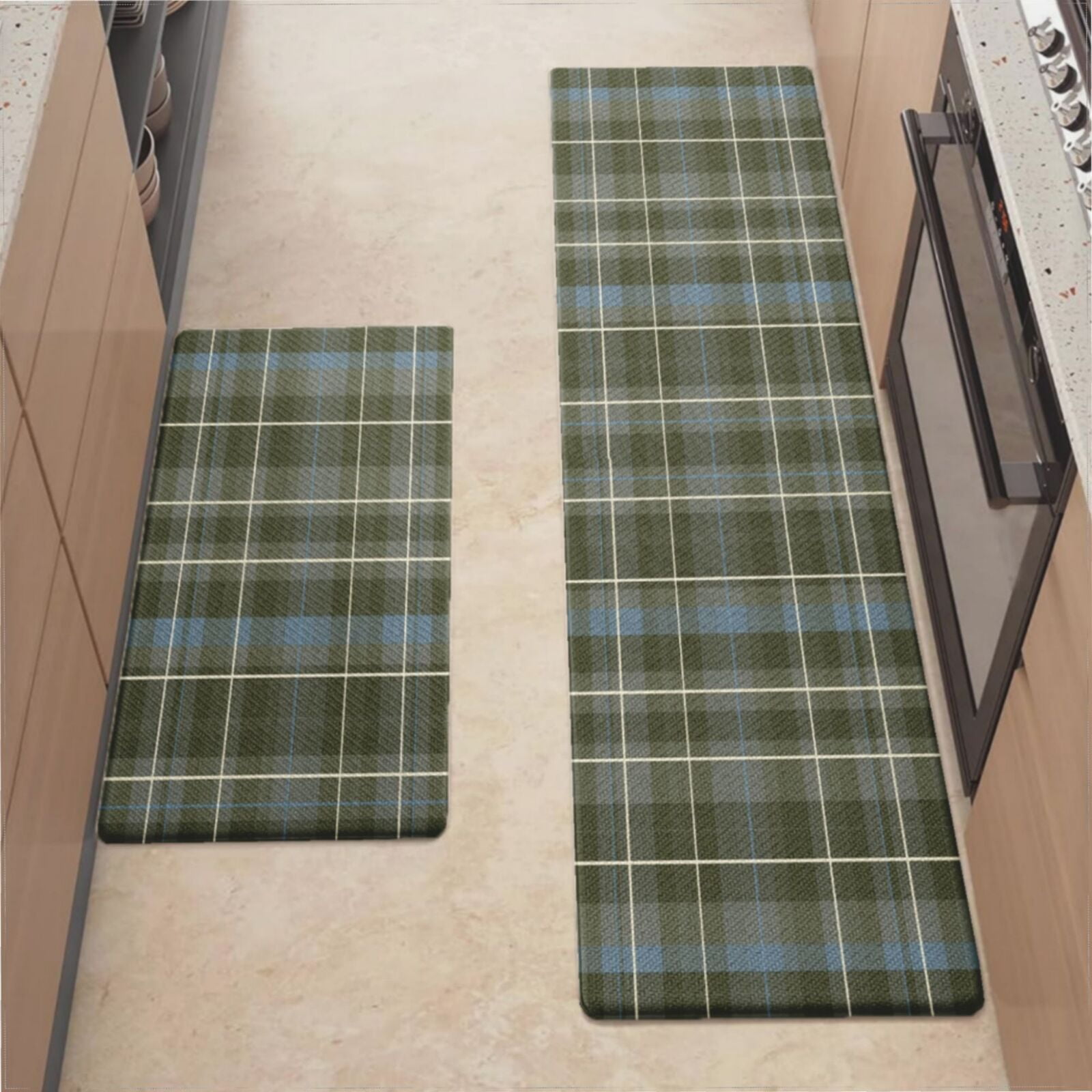 Clan Douglas Tartan (Weathered) Pvc Kitchen Mat Runner 2 Pieces Non ...