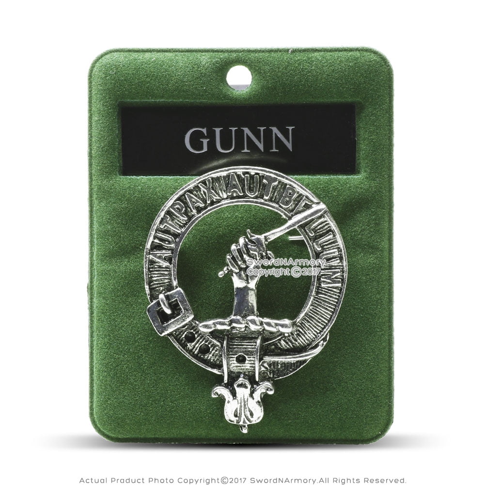 Clan Gunn Scottish Crest Badge Brooch Pin - Walmart.com