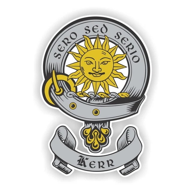 Clan Kerr Scottish Family Shield Sticker Phone Decal Water Bottle ...