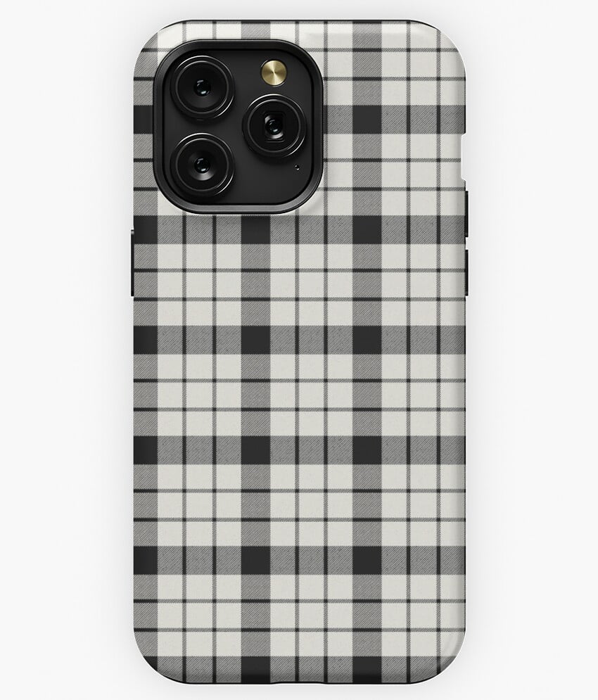 Clan MacFarlane Black and White Tartan Scottish Plaid A369 Phone Case ...