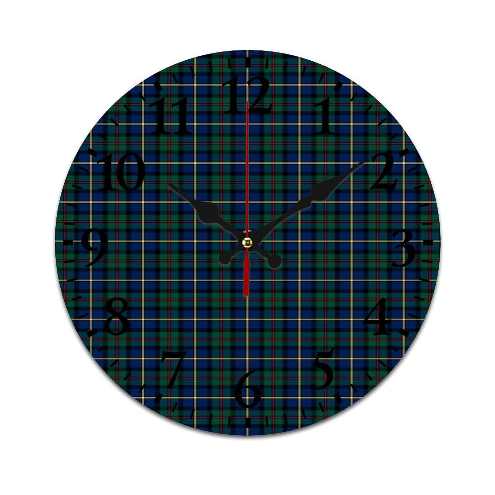 Clan MacLeod of Skye Tartan Graphic Wall Clock Modern Design Clocks ...