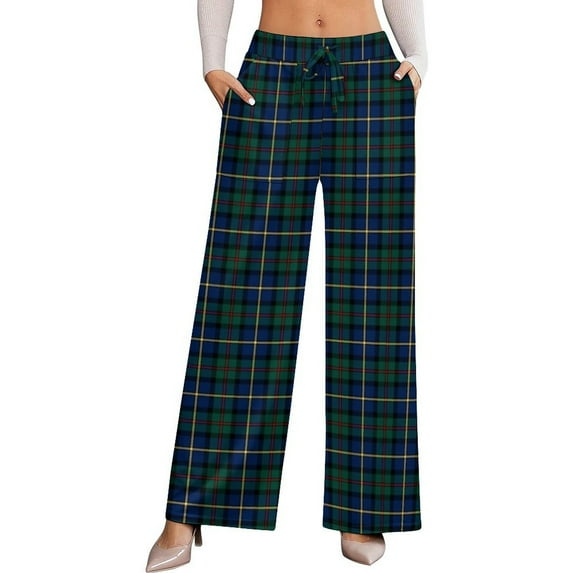 Clan MacLeod of Skye Tartan Graphic Women's Casual Wide Leg Pants ...