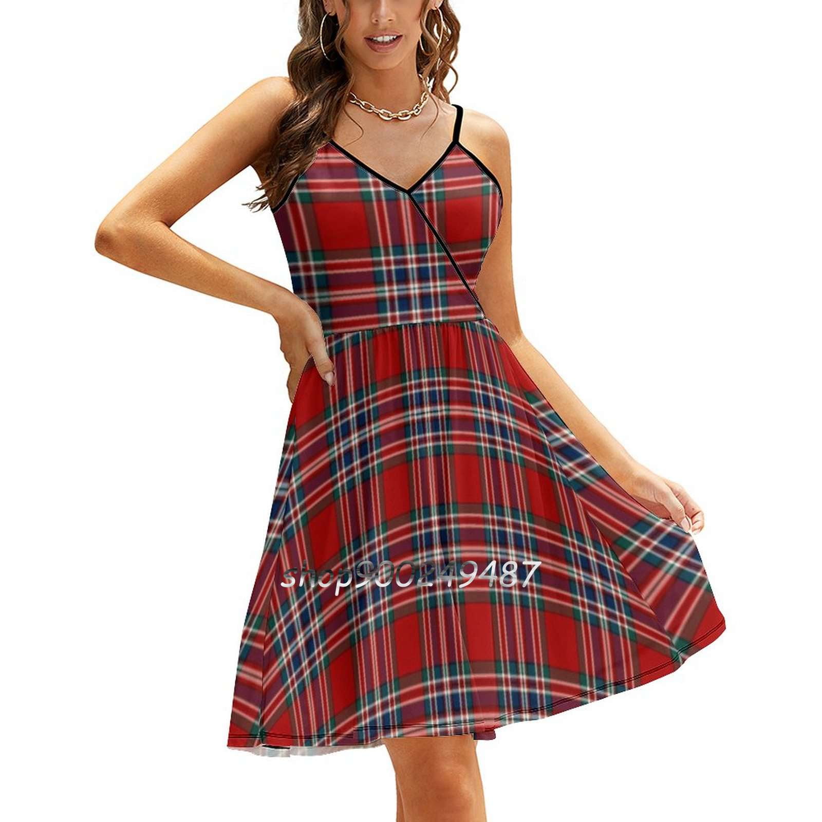 Clan Macfarlane Tartan Sweetheart Knot Flared Dress Fashion Design ...