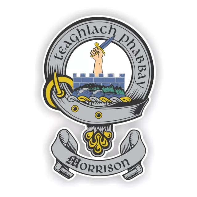 Clan Morrison Scottish Family Shield Sticker Phone Decal Water Bottle ...