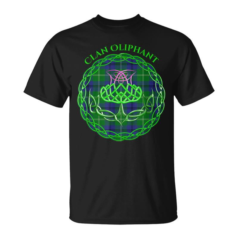 Clan Oliphant Scottish Tartan Celtic Thistle Men Women Tshirt Graphic ...