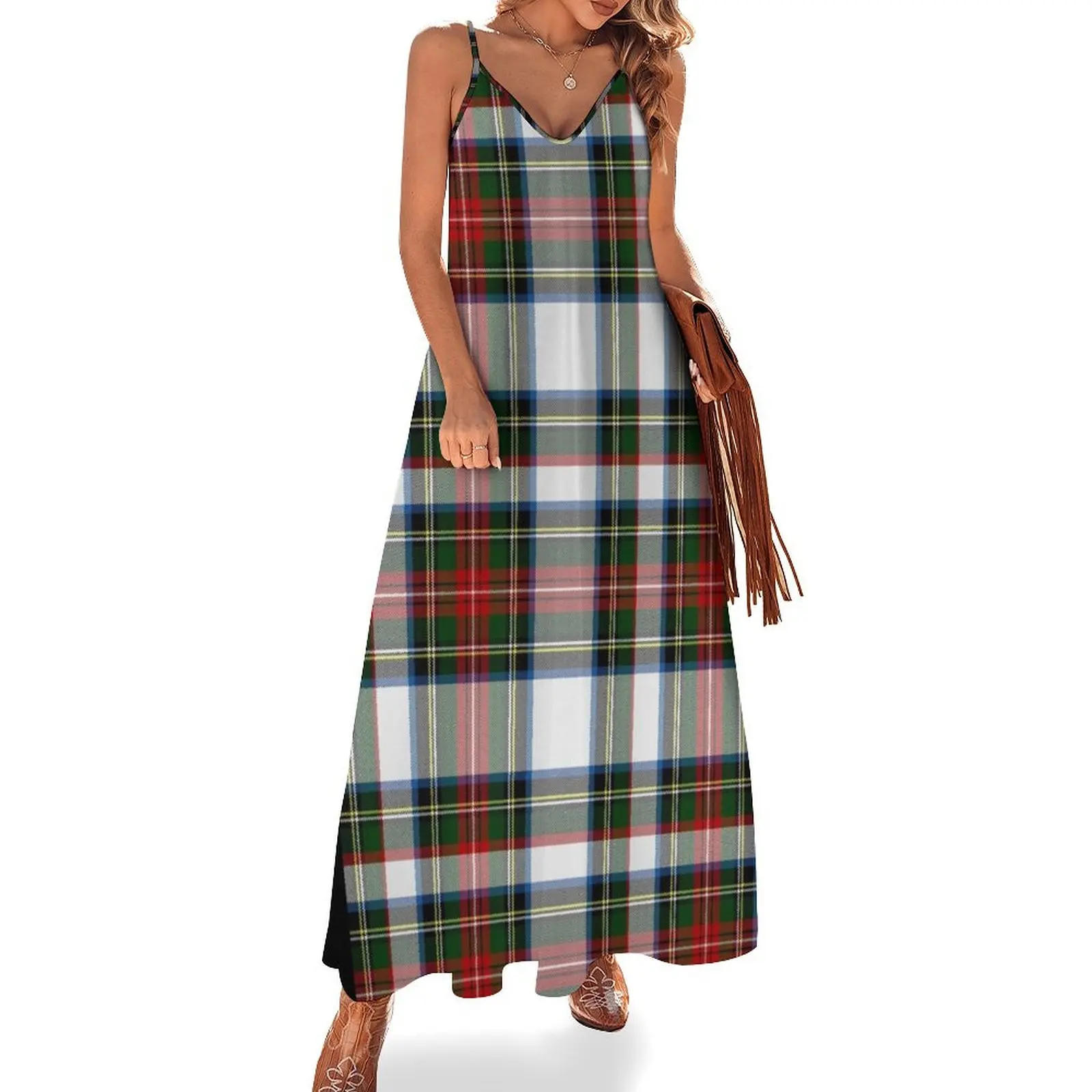 Clan Stewart Dress Tartan Plaid Pattern Sleeveless Dress cocktail ...