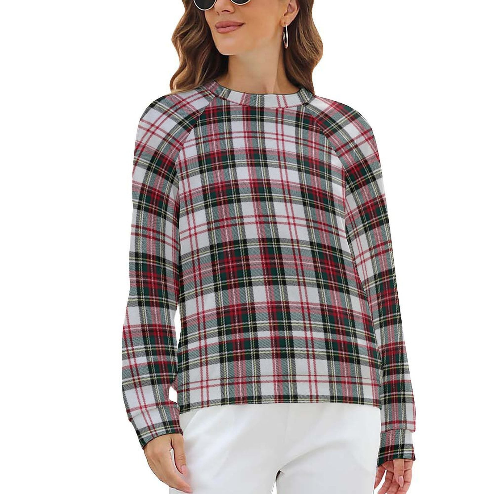 Clan Stewart Dress Tartan Plaid Pattern Tartan Ladies Tops Women ...