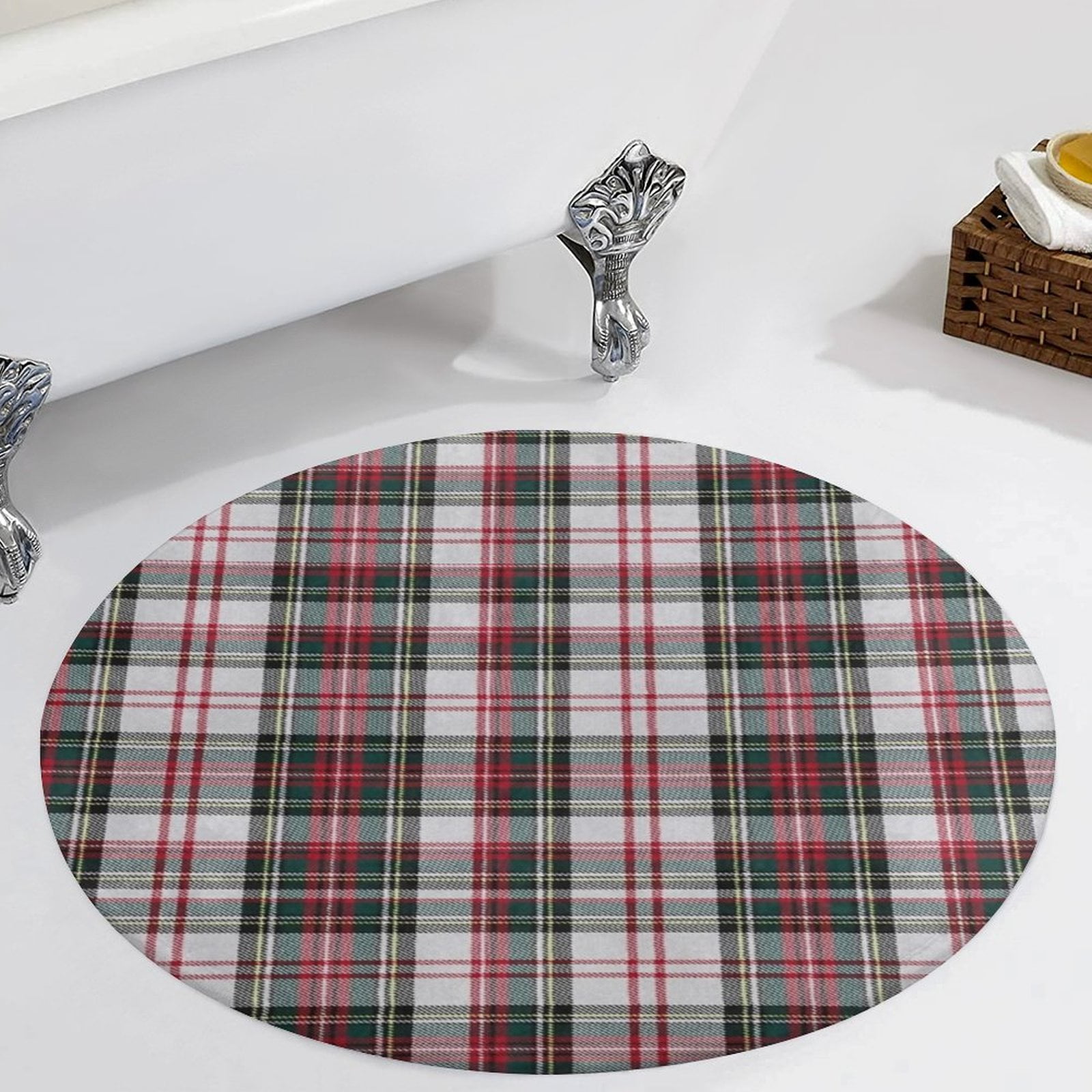Clan Stewart Dress Tartan Plaid Pattern Tartan Round Carpet Circle Rug ...