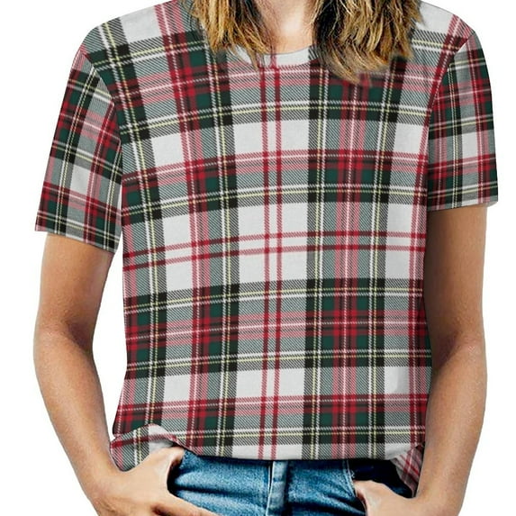 Clan Stewart Dress Tartan Plaid Pattern Tartan Stuart Slit Sleeve Cold ...