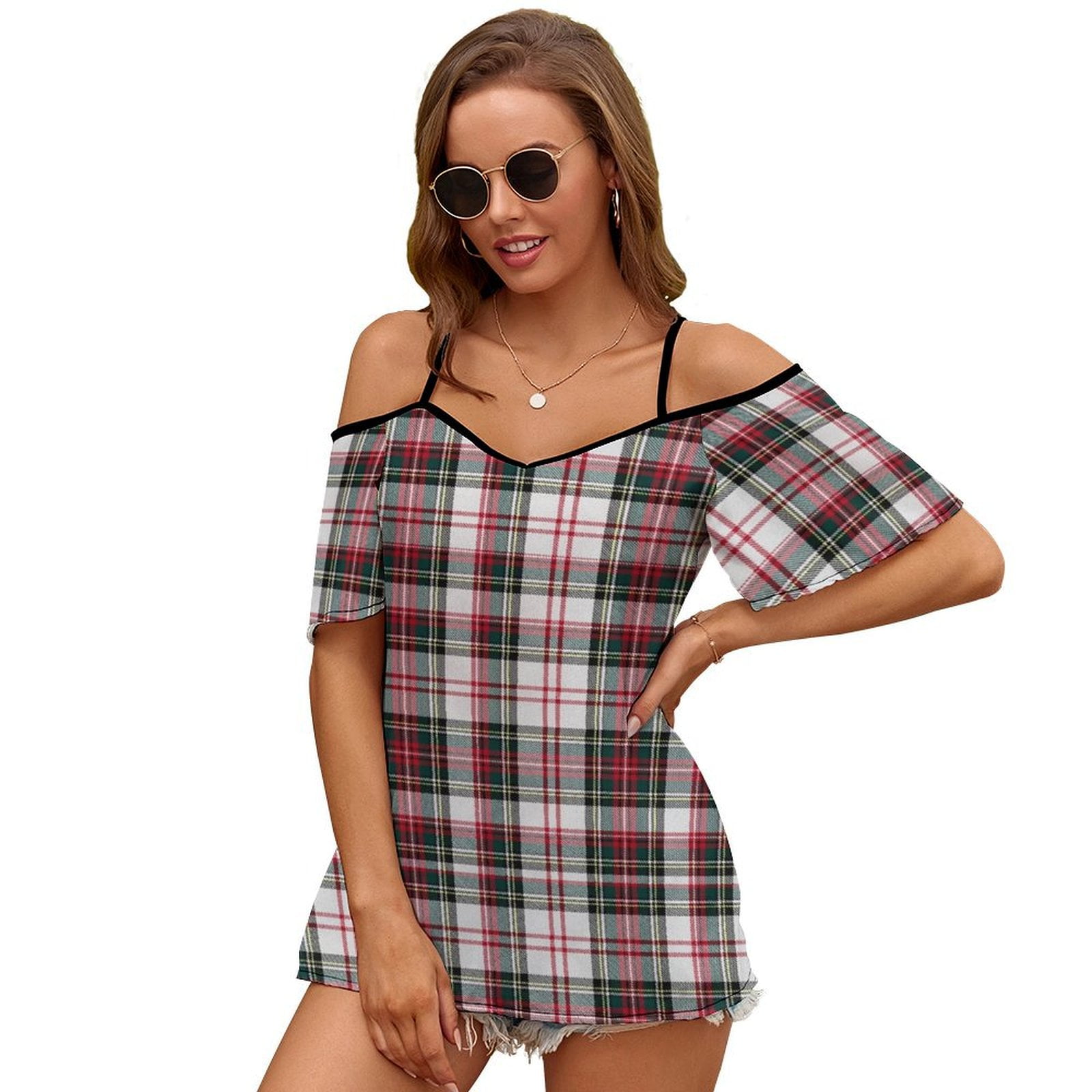 Clan Stewart Dress Tartan Plaid Pattern Tartan Women's T-Shirt Fashion ...