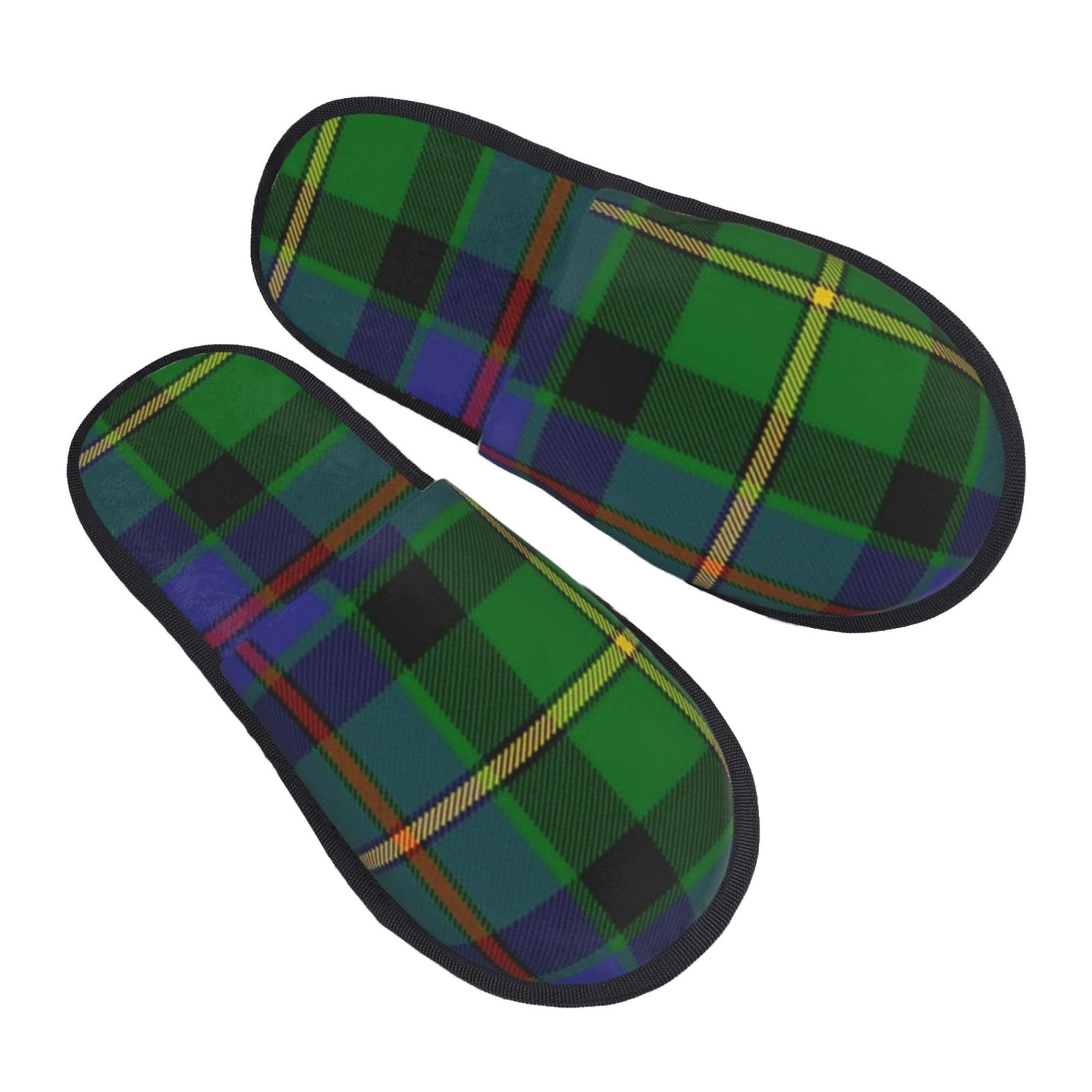 Clan Tait Tartan Furry Slippers Warm Cozy Furry Shoes Non-Slip Soft ...
