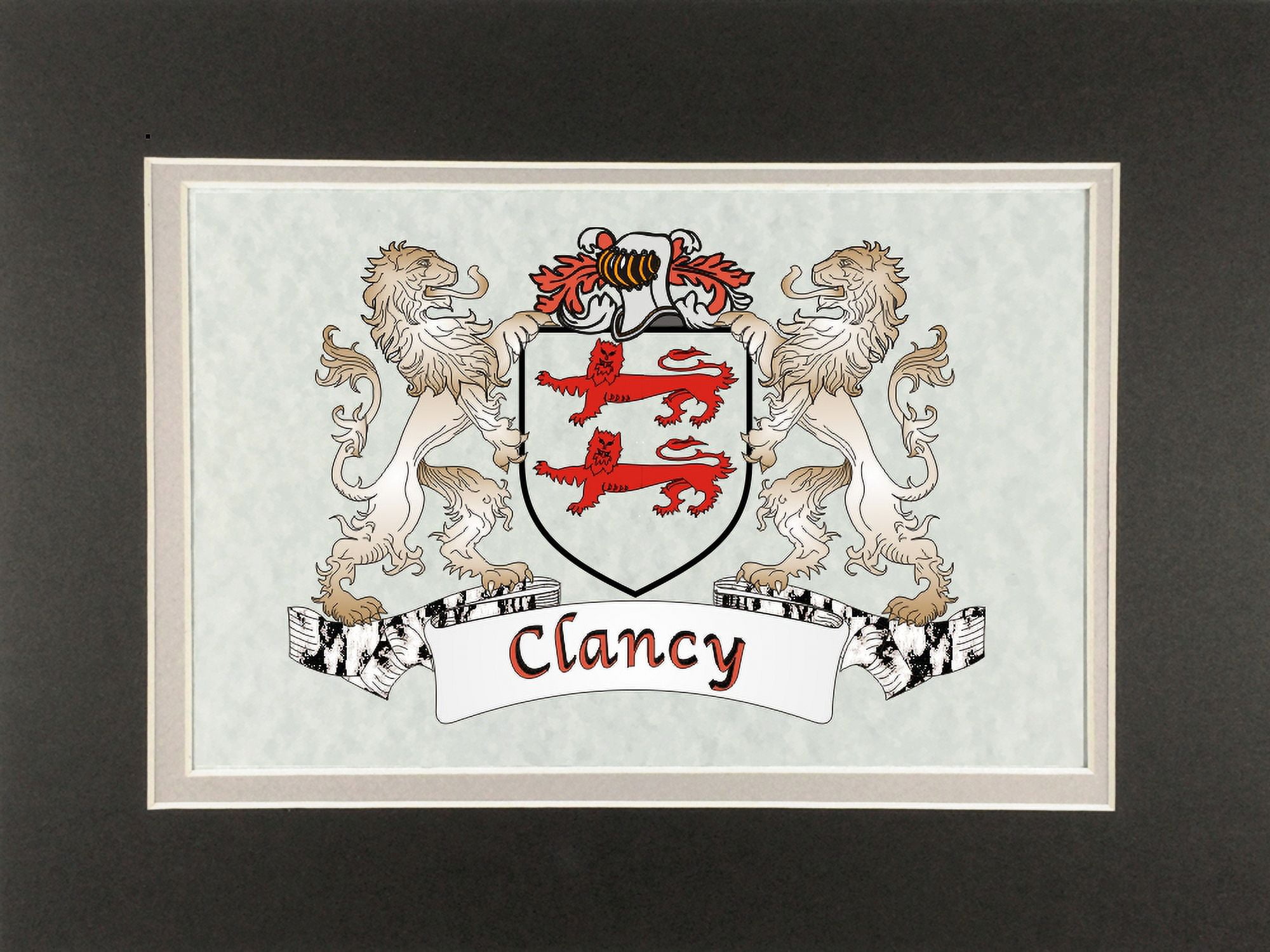 Clancy Irish Coat of Arms Print - Frameable 9" x 12" - Walmart.com