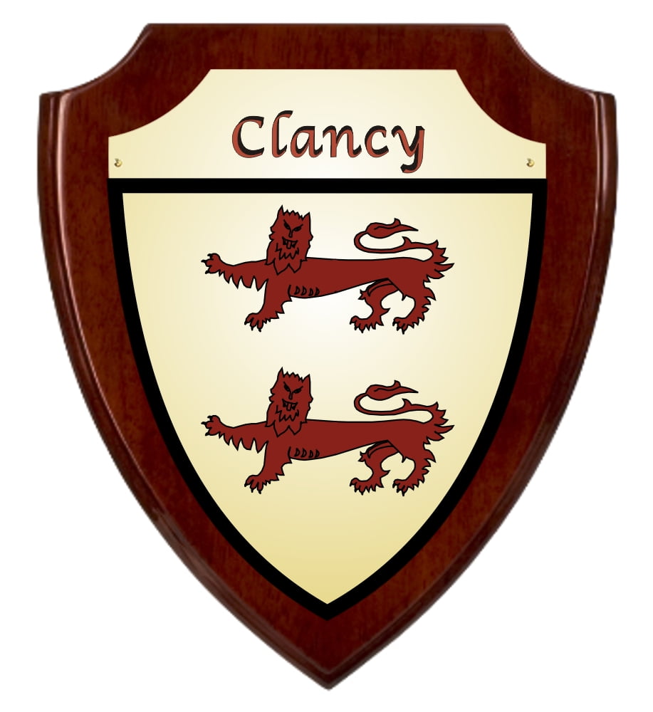 Clancy Irish Coat of Arms Shield Plaque - Rosewood Finish - Walmart.com