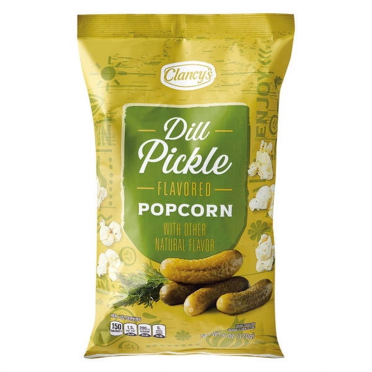Clancy's Dill Pickle Flavored Popcorn, 6 oz - Walmart.com
