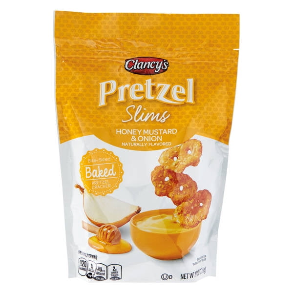 Clancy's Honey Mustard & Onion Flavored Pretzel Slims, 8 oz - Walmart.com