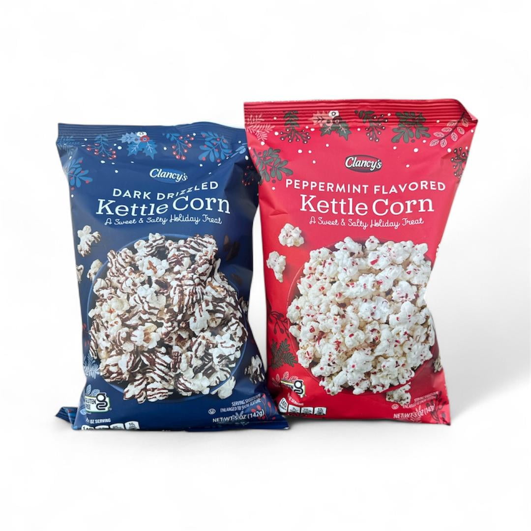 Clancy's Kettle Corn Peppermint and Dark Chocolate 2 Bags 10 oz popcorn ...
