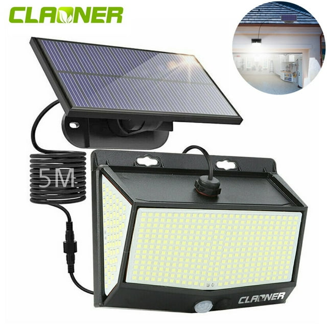 Claoner Solar Lights Outdoor Waterproof , 468 LED 3 Modes Split Solar Motion Sensor Light ...