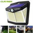 Claoner Solar Motion Lights Outdoor Waterproof, 270° Security Wall Lights 3 Lighting Modes ...