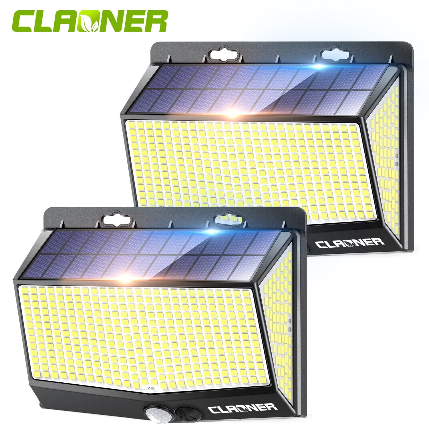 Claoner Solar Outdoor Lights, 468 LED Solar Motion Sensor Security Lights with 3 Lighting Modes ...