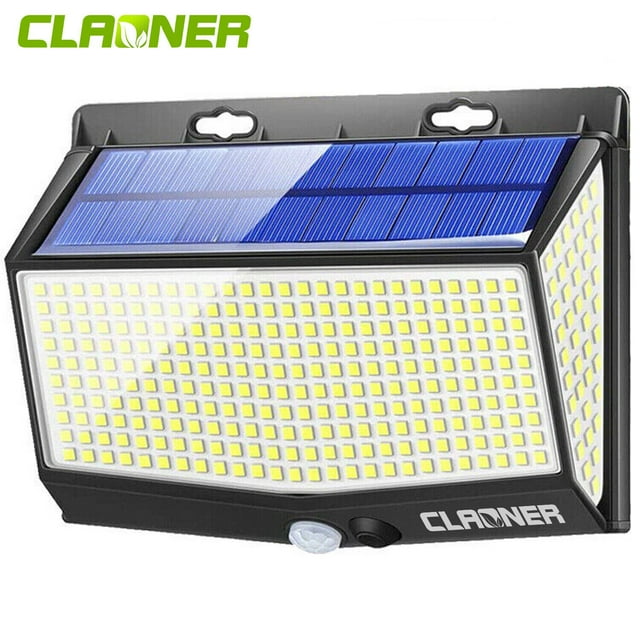 Claoner Solar Outdoor Lights, 468 LED Solar Motion Sensor Security Lights with 3 Lighting Modes ...