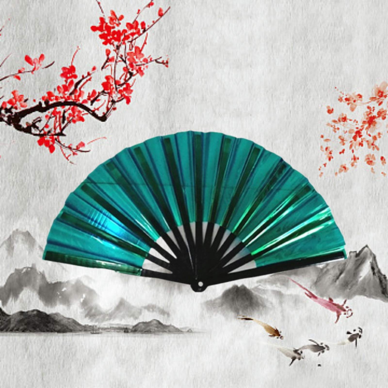 Clap Fans for Line Dancing, 2025 Popping Hand Fan - Large Holographic ...